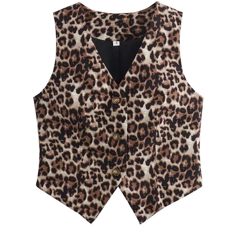 Leopard Waistcoat Vest – bellboutiqueofficial